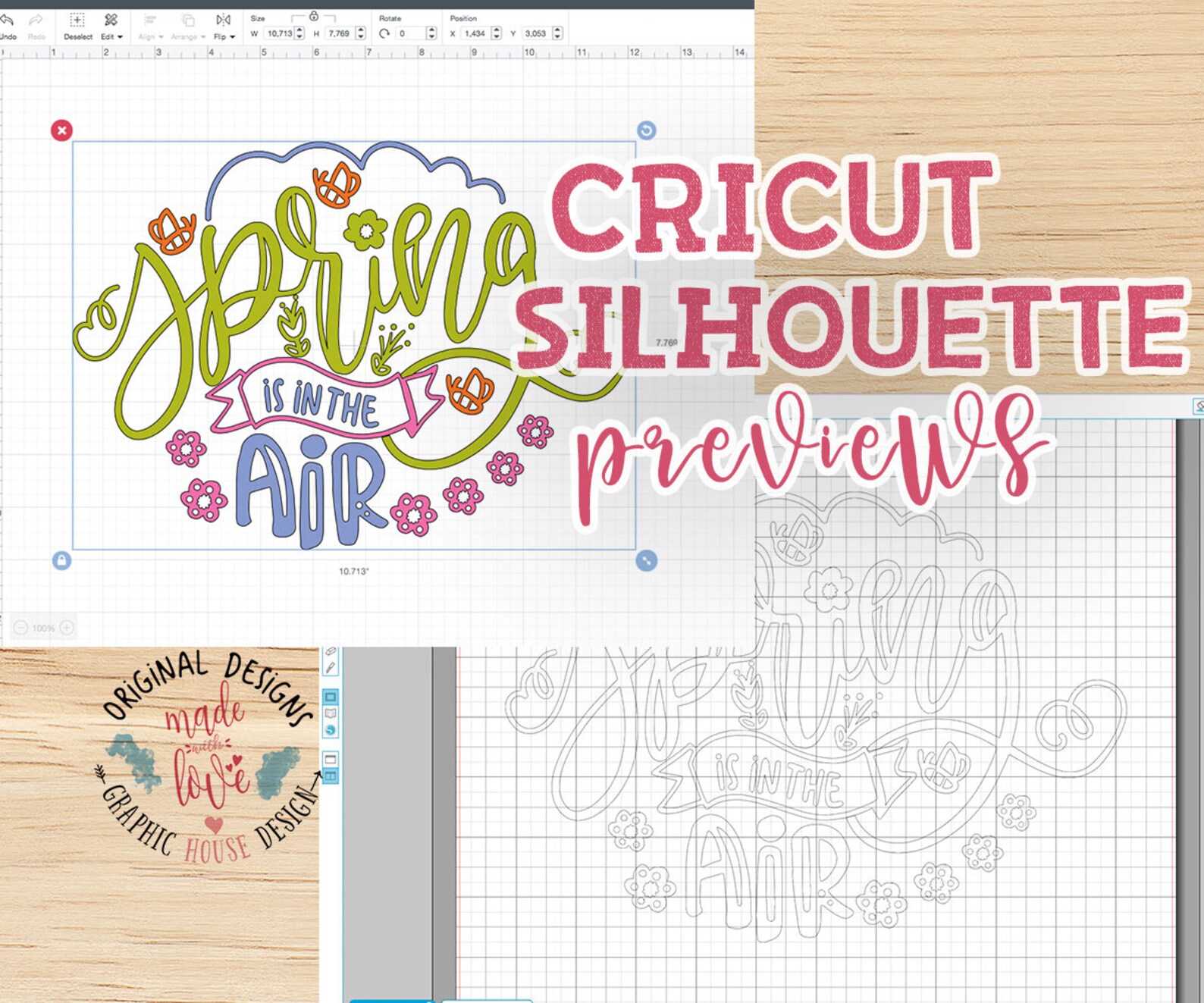 Spring svg file Spring is in the Air Cut File and Printable | Etsy