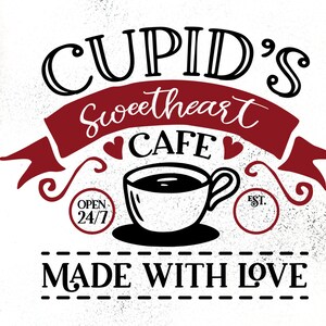 Cupids Sweetheart Cafe Svg, Cupid Svg, Cupid Cafe Svg, Cupid Sign Svg ...