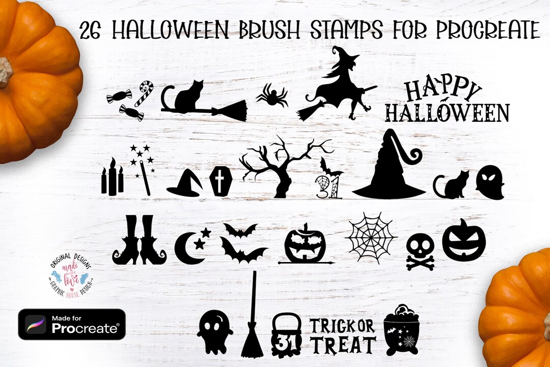 Halloween Brushes, Halloween Stamps, Halloween Brushes Procreate ...