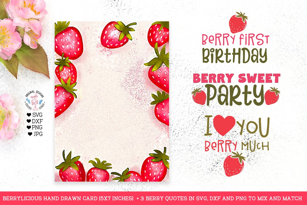 Berry Printable Cards - Etsy