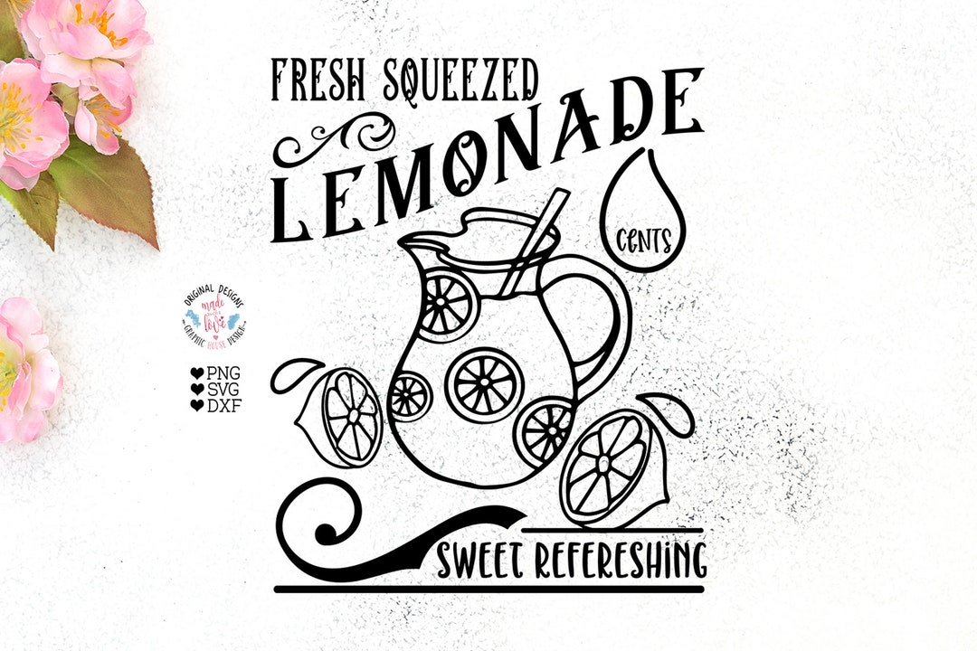 Fresh Squeezed Lemonade, Lemons Svg, Lemonade Svg, Lemonade Cut File ...