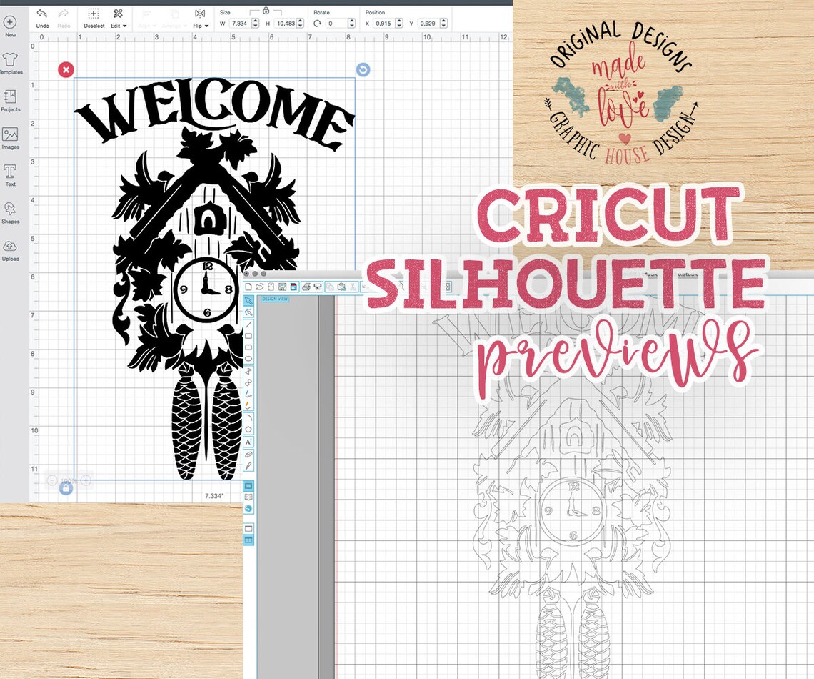 Cuckoo Svg Clock Svg Welcome Svg Cuckoo Clock Cut File in - Etsy