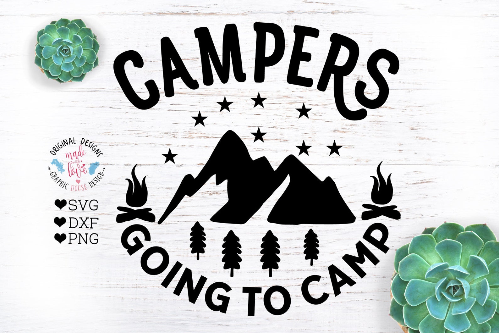 Campers Going to Camp Cut File in SVG DXF PNG Campers Svg | Etsy