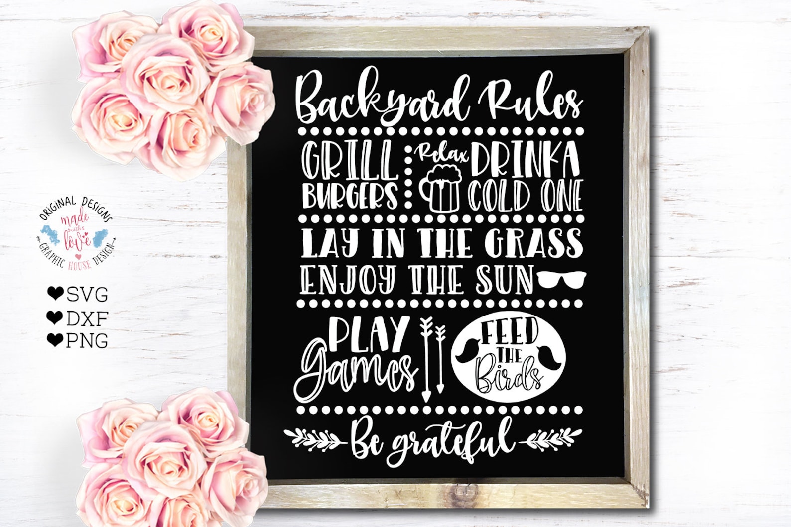 Backyard Rules Svg Home Decor Svg Garden Svg Porch Svg - Etsy