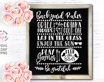 Backyard Sign Svg | Etsy