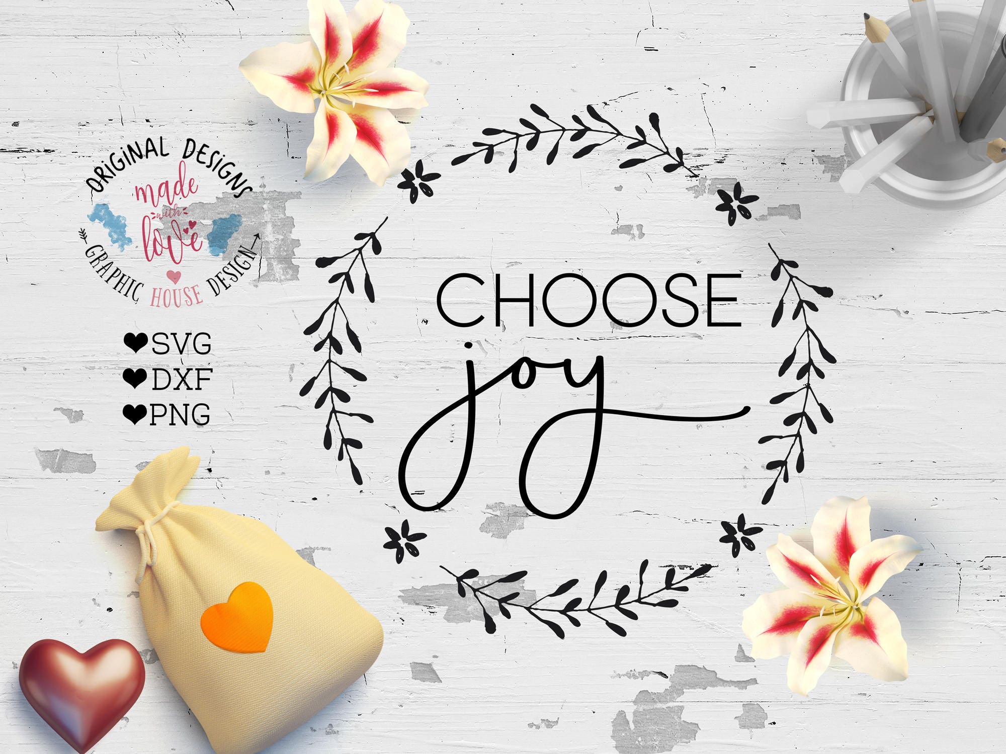 Choose Joy svg choose joy Cut File choose joy Silhouette | Etsy