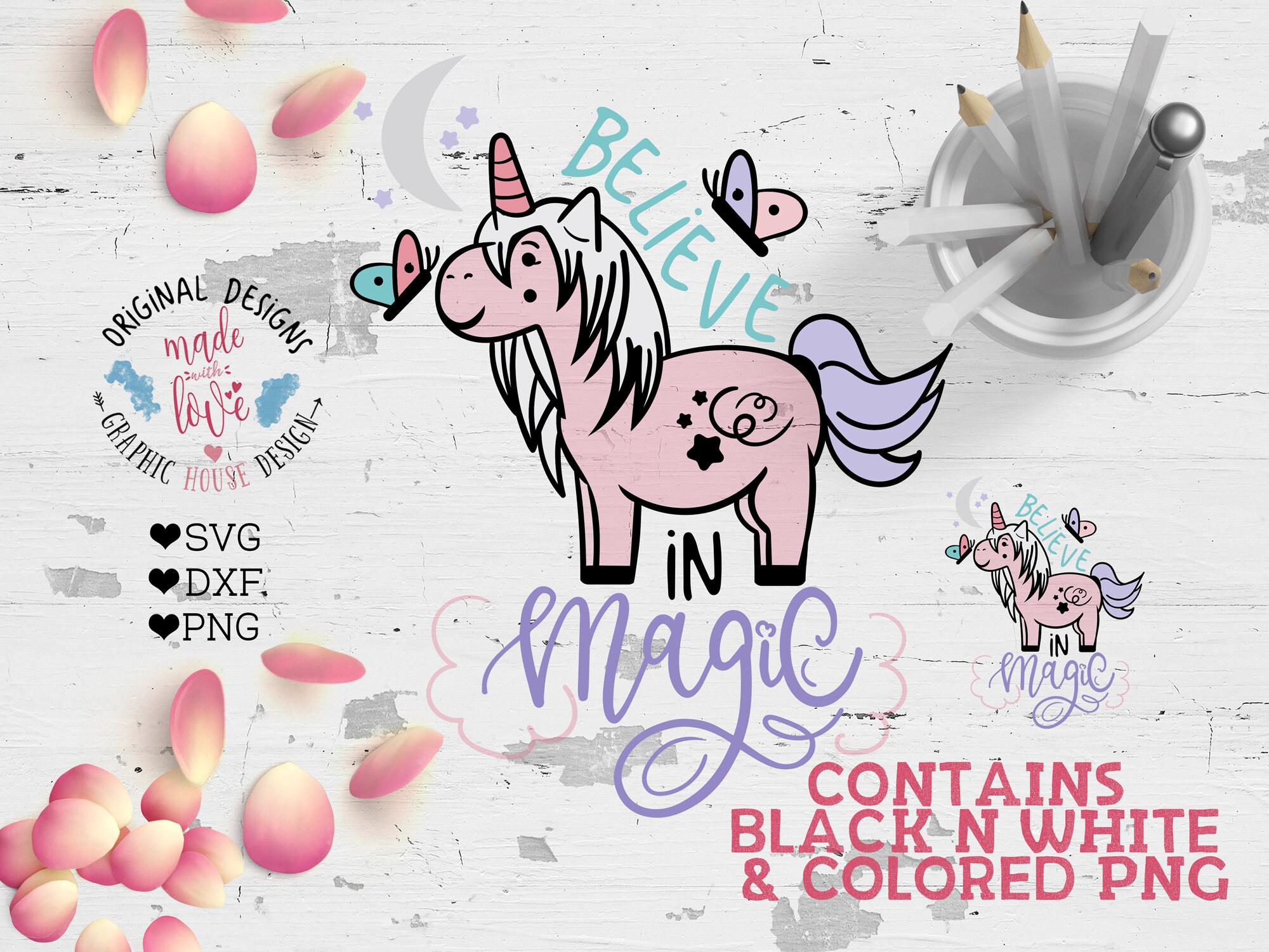 Unicorn svg unicorn cutting file believe in magic svg | Etsy