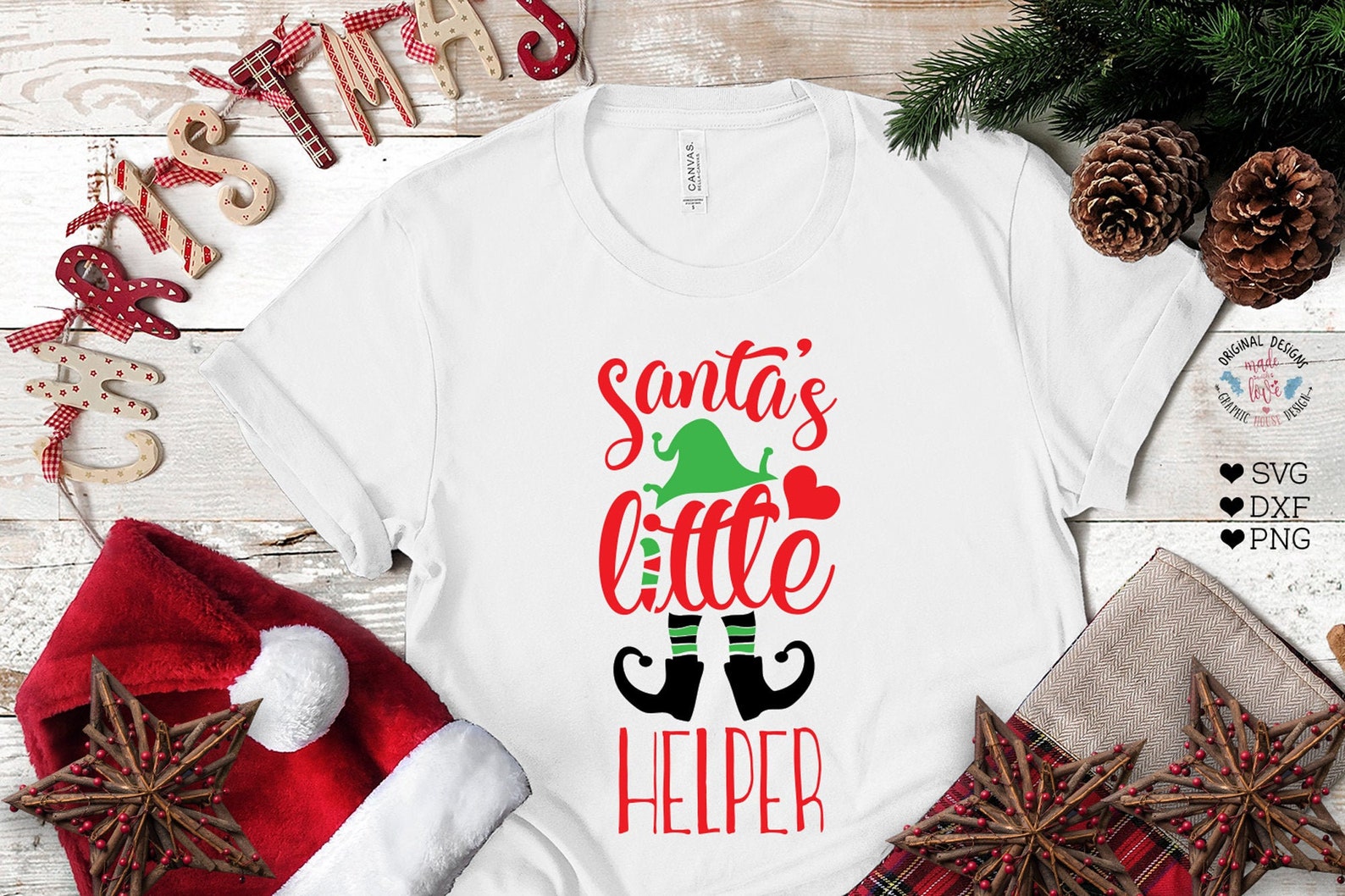 Elf Svg Santa's Helper Svg Santa's Little Helper in - Etsy