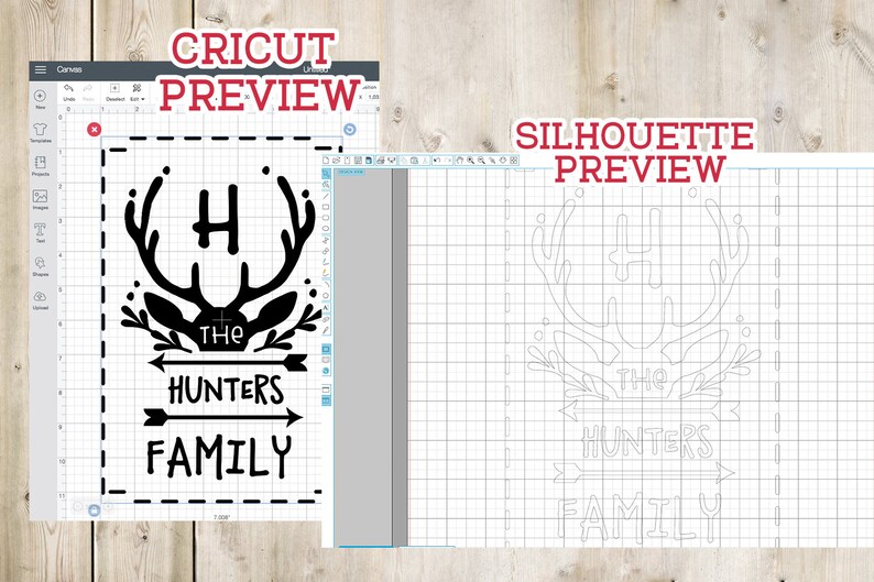 Family Name Frame SVG Deer Frame SVG Dxf Png Hunter Frame | Etsy