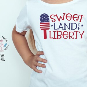 America Flag Popsicle Sweet Land of Liberty Cut File, 4th of July Kids ...