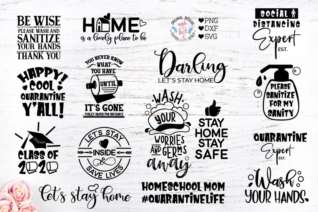 Stay Safe Cut Files Bundle, Stay Home Svg, Stay Safe Svg, Stay Safe ...