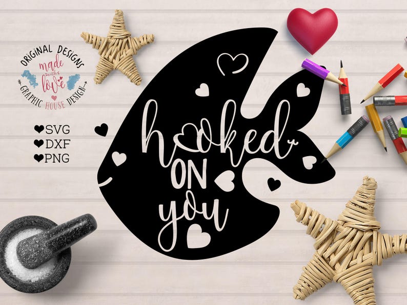 Hooked on You Svg Hooked on You Cut File Available in SVG - Etsy