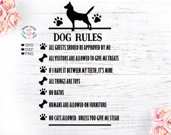 Funny Dog Rules Png - Etsy