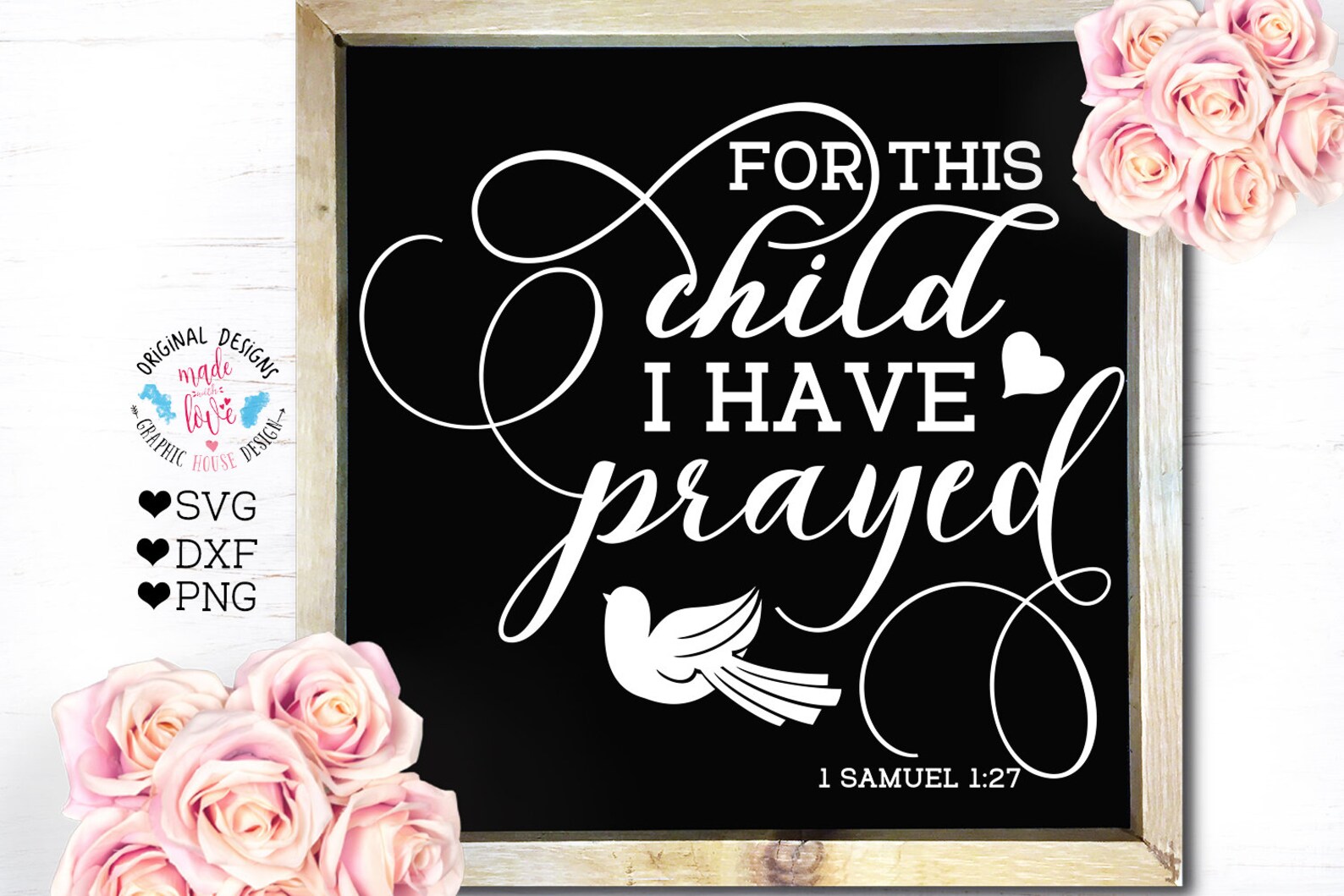 Scripture Svg for This Child I Have Prayed Bible Verse Svg | Etsy