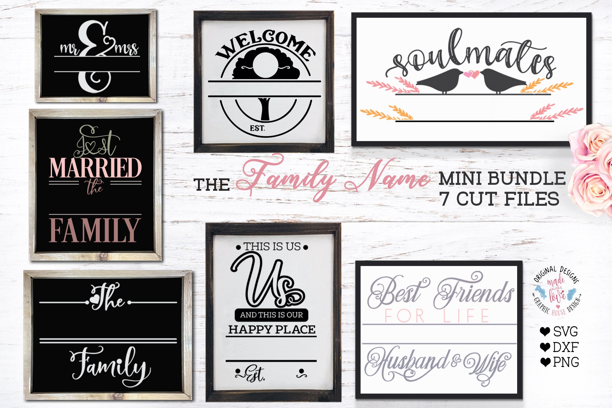 Family Name Signs Svg Family Name Svg Family Monogram Frames - Etsy