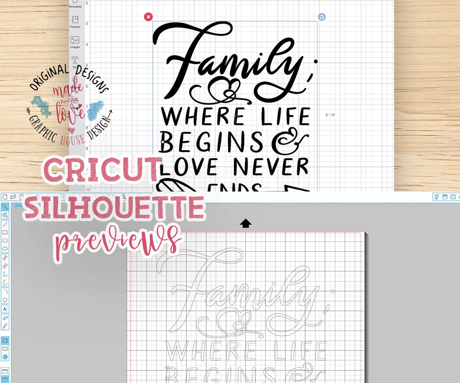 Family Cut File Family Printable Family Where Life Begins | Etsy