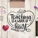 Teachers Svg Teaching is a Work of Heart Svg Cutting File | Etsy