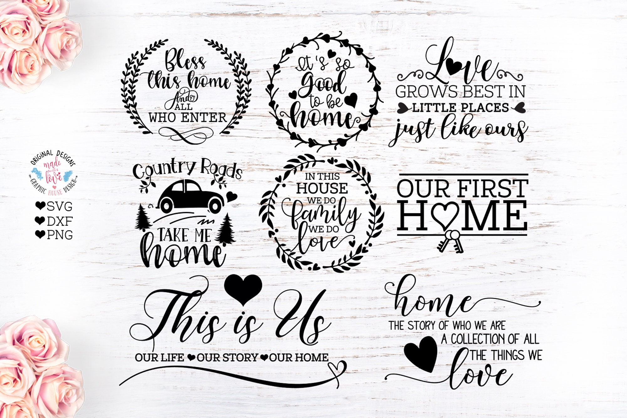 Home SVG Home Sign Svg Home Svg Bundle Home Decor SVG - Etsy