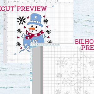 Snowman Svg, Let It Snow Cut File in SVG, DXF, PNG, Winter Svg File ...