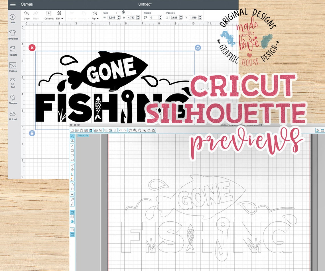Gone fishing svg Gone fishing Cut File in SVG DXF PNG | Etsy