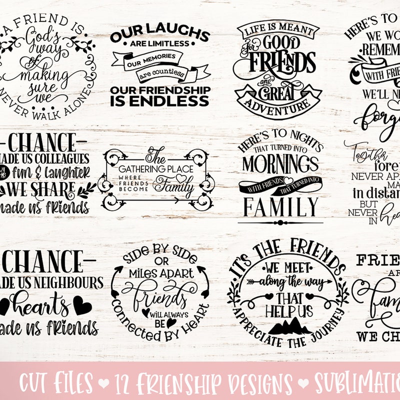 Friends Quotes Svg - Etsy