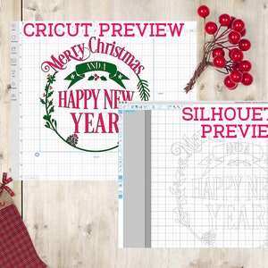 Merry Christmas Svg, Happy New Year Svg, Merry Christmas and a Happy ...