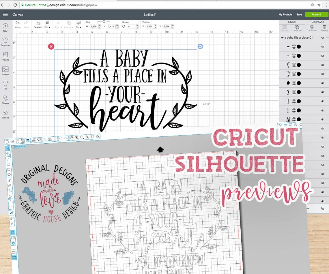 New Baby Svg File A Baby Fills A Place in Your Heart in SVG - Etsy