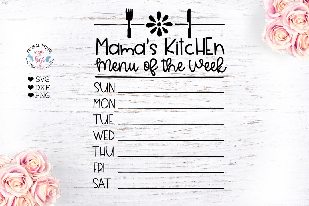 Mamas Kitchen, Menu of the Week, Kitchen, Kitchen Decor, Cooking, Mom ...