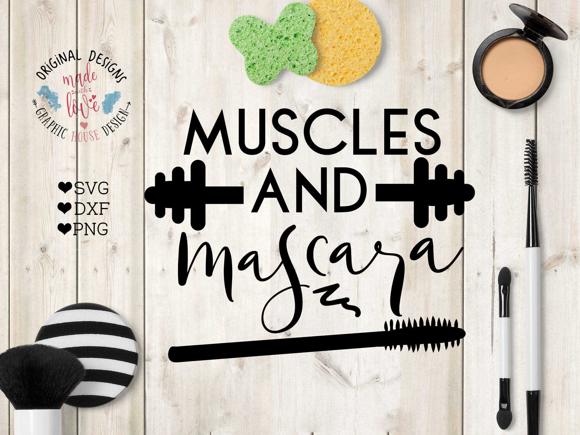Exercise svg fitness cut file gym svg muscles and mascara | Etsy