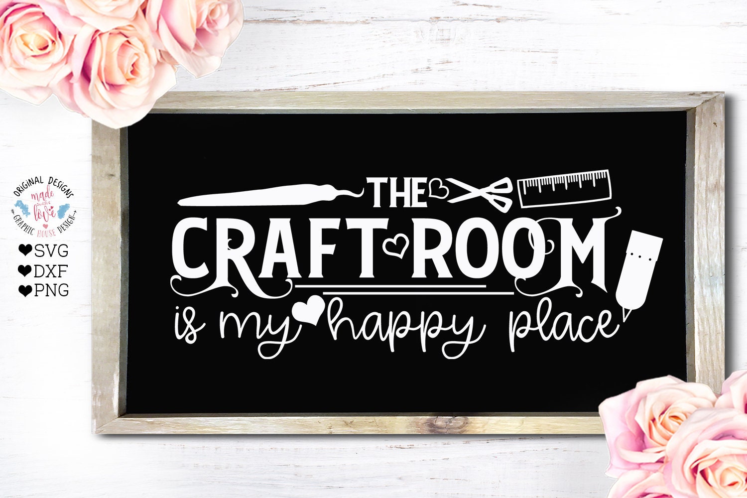 Crafting Svg Crafters Cut File the Craftroom is My Happy - Etsy