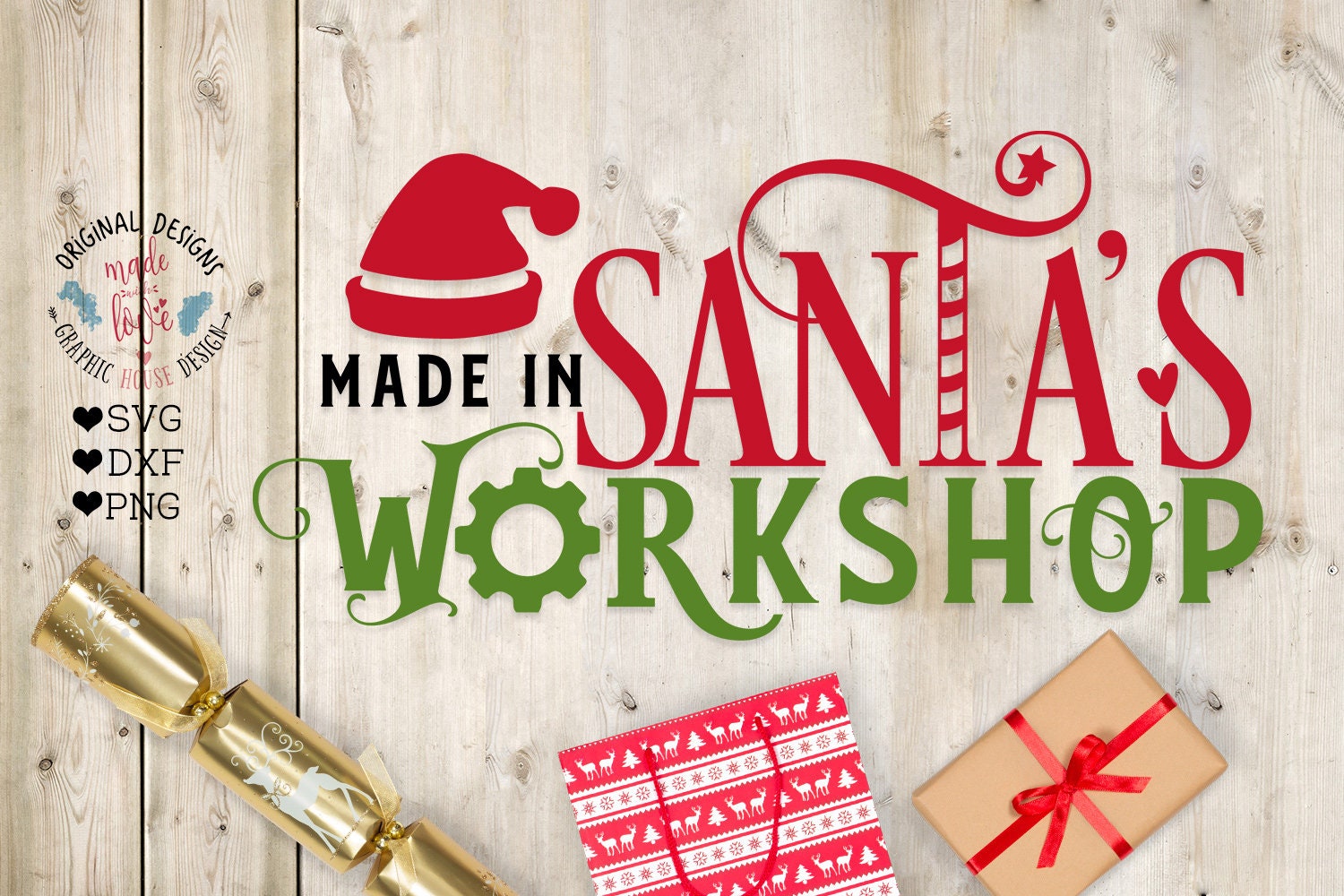 Santa Svg Santa's Workshop Svg Santa Label Svg Santa - Etsy