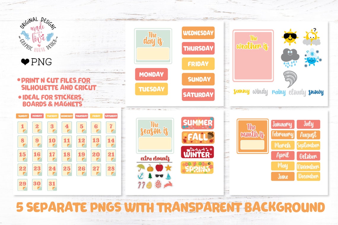 Morning Board Printable Morning Board Print N Cut Kids | Etsy