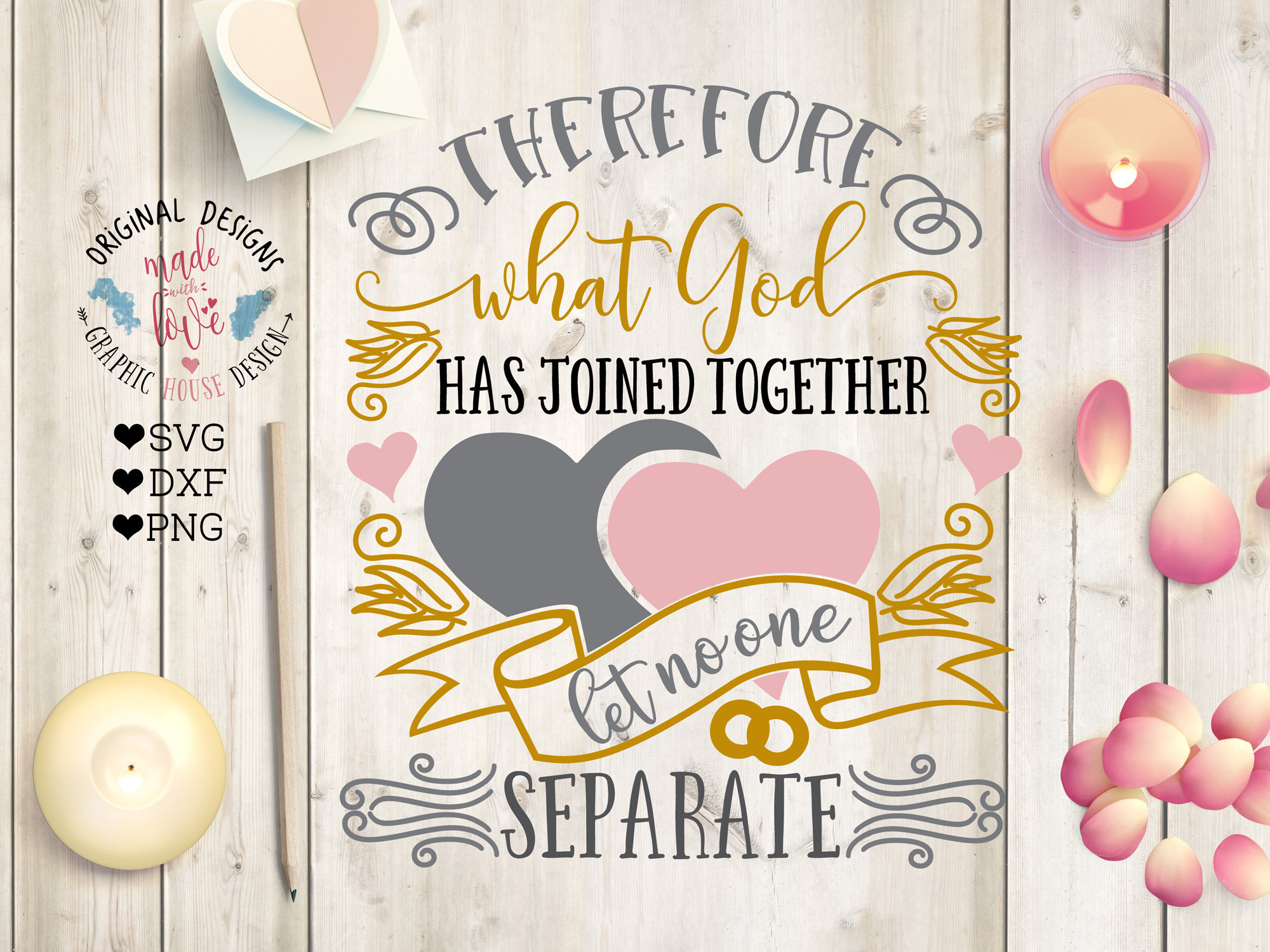Wedding Svg What God Has Joined Together Cut File in SVG - Etsy