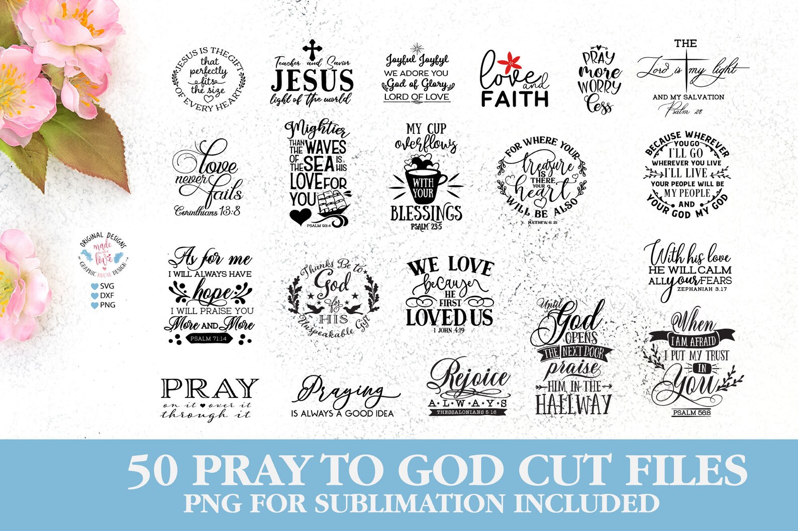 Faith Bundle Bible Verses Bundle 50 God Quotes Cut Files - Etsy