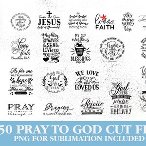 Faith Bundle, Bible Verses Bundle, 50 God Quotes Cut Files, Bible Svg ...