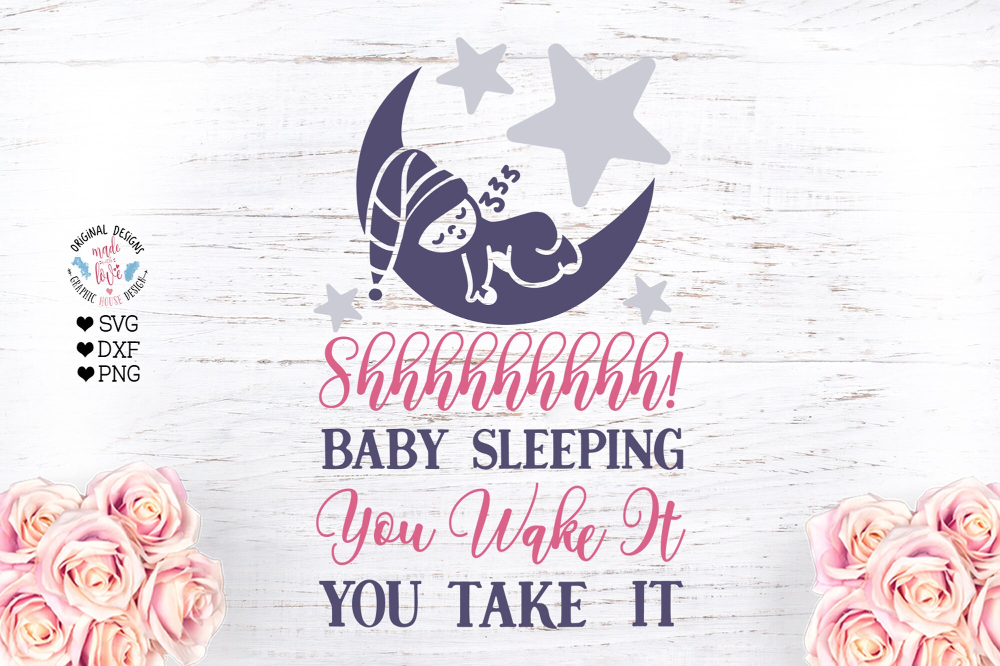 Baby Sleeping You Wake It You Take It Baby Sleeping Svg Baby | Etsy