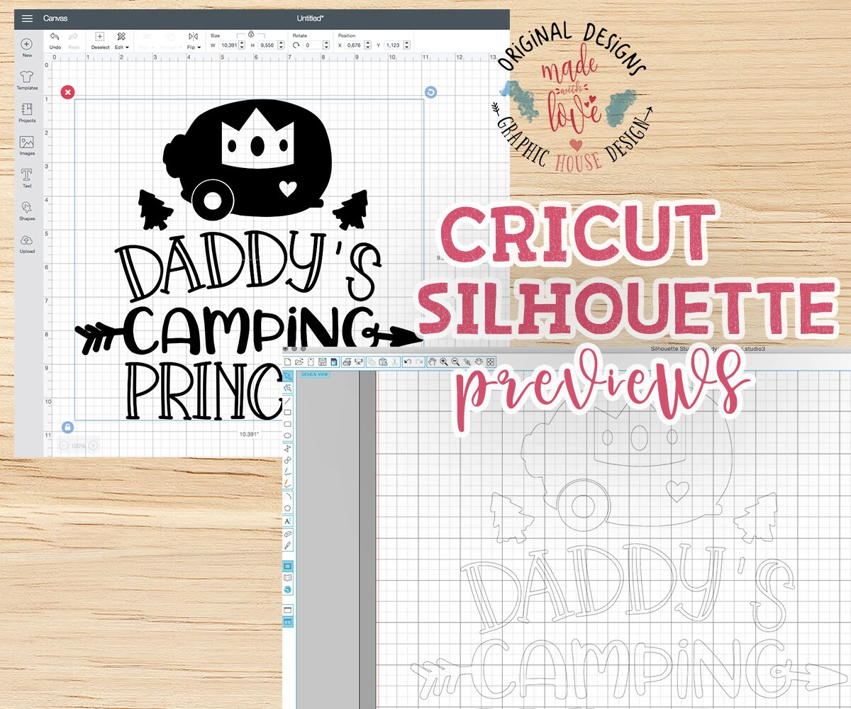 Daddy's Camping Princess Cut File SVG DXF PNG Father | Etsy