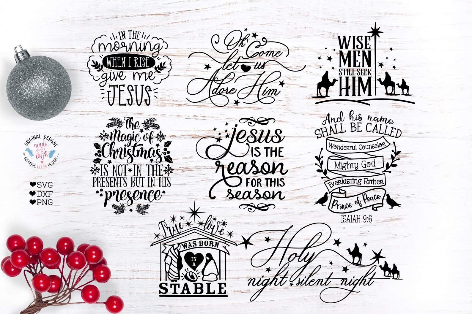 Christmas Jesus Svg Dxf Png Christmas Faith Svg Christmas | Etsy