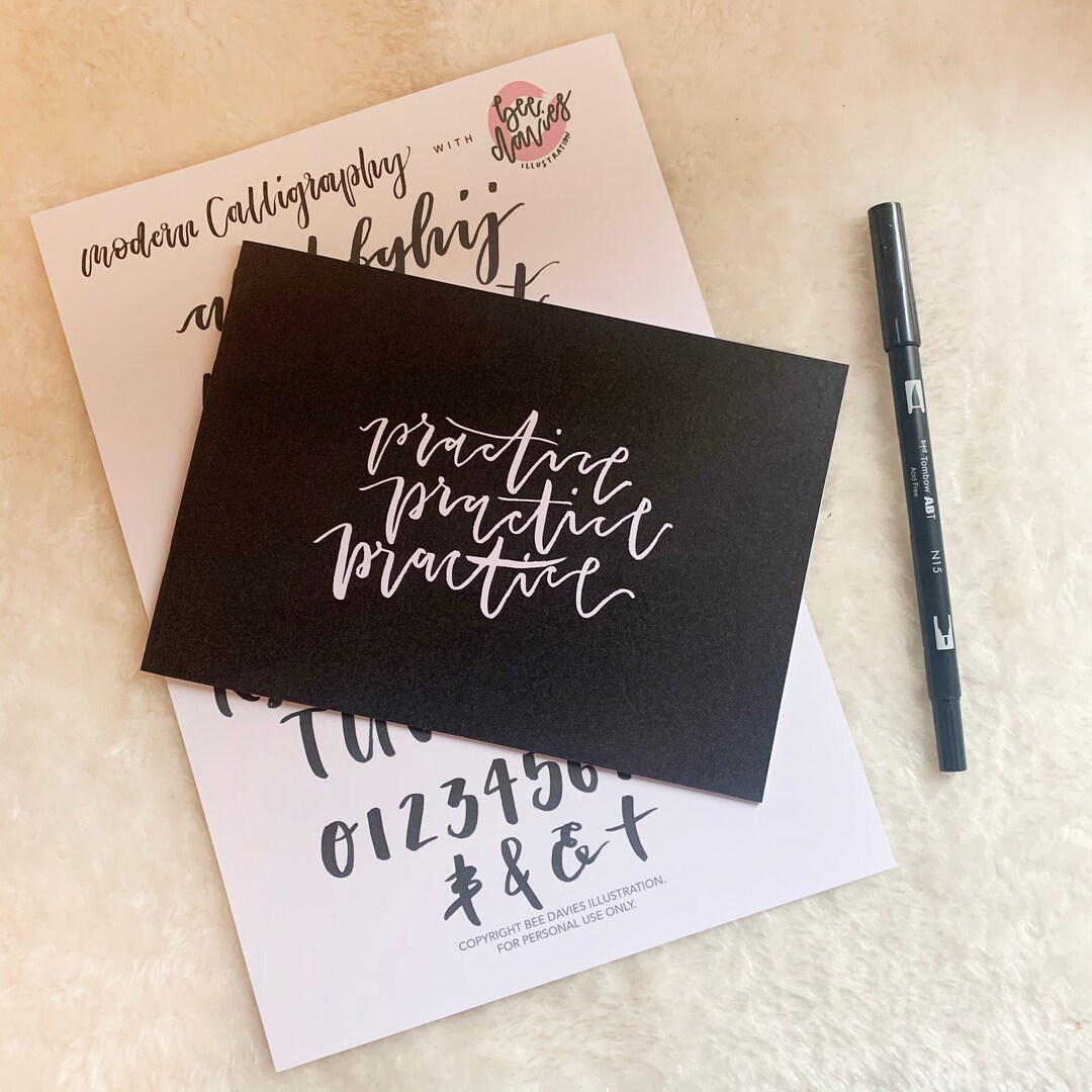DOWNLOADABLE Calligraphy Template ONLY - Etsy