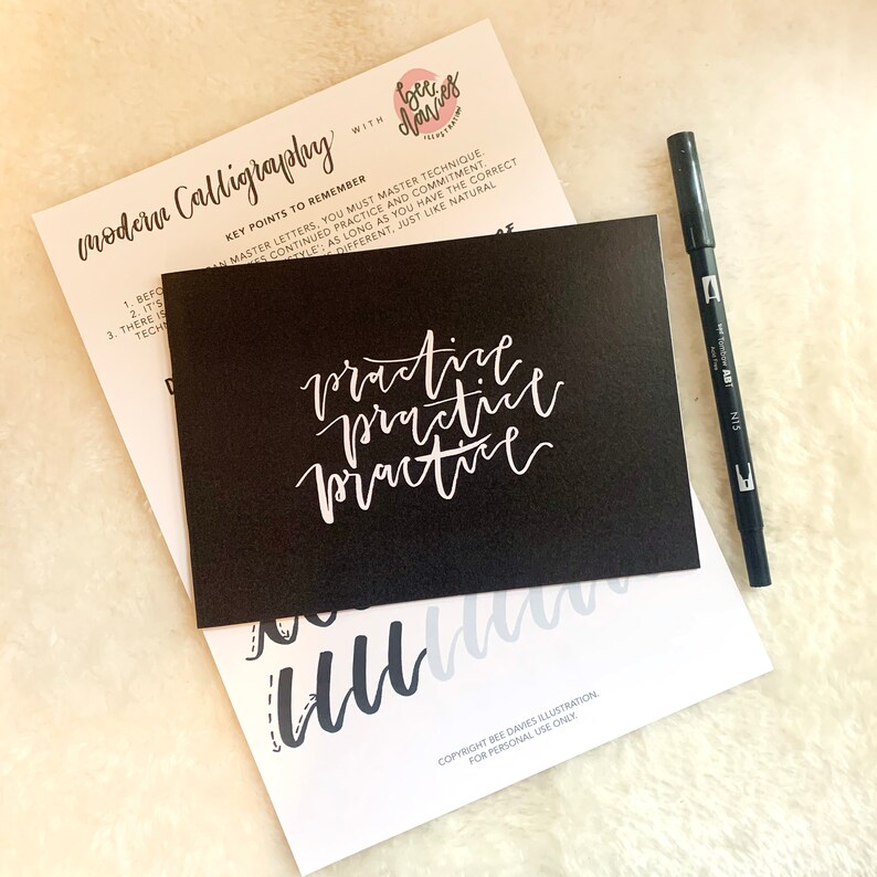 DOWNLOADABLE Calligraphy Template ONLY - Etsy