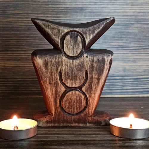 Goddess Statue Horned God Cernunnos Triple Moon Moon Phase - Etsy
