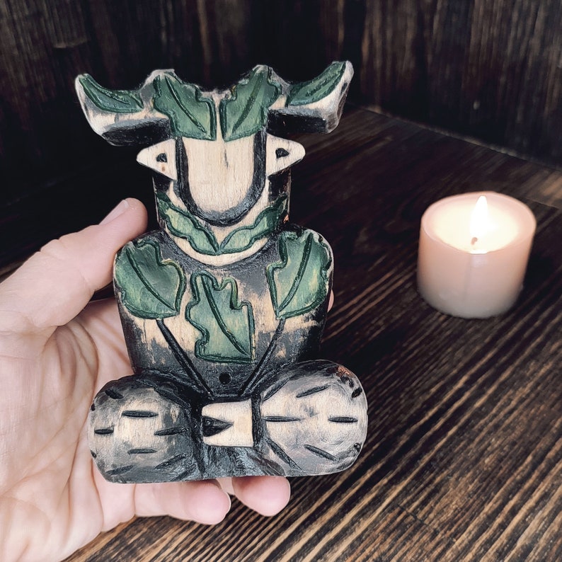 Cernunnos Statue Green Man Horned God Pan Herne the Hunter - Etsy