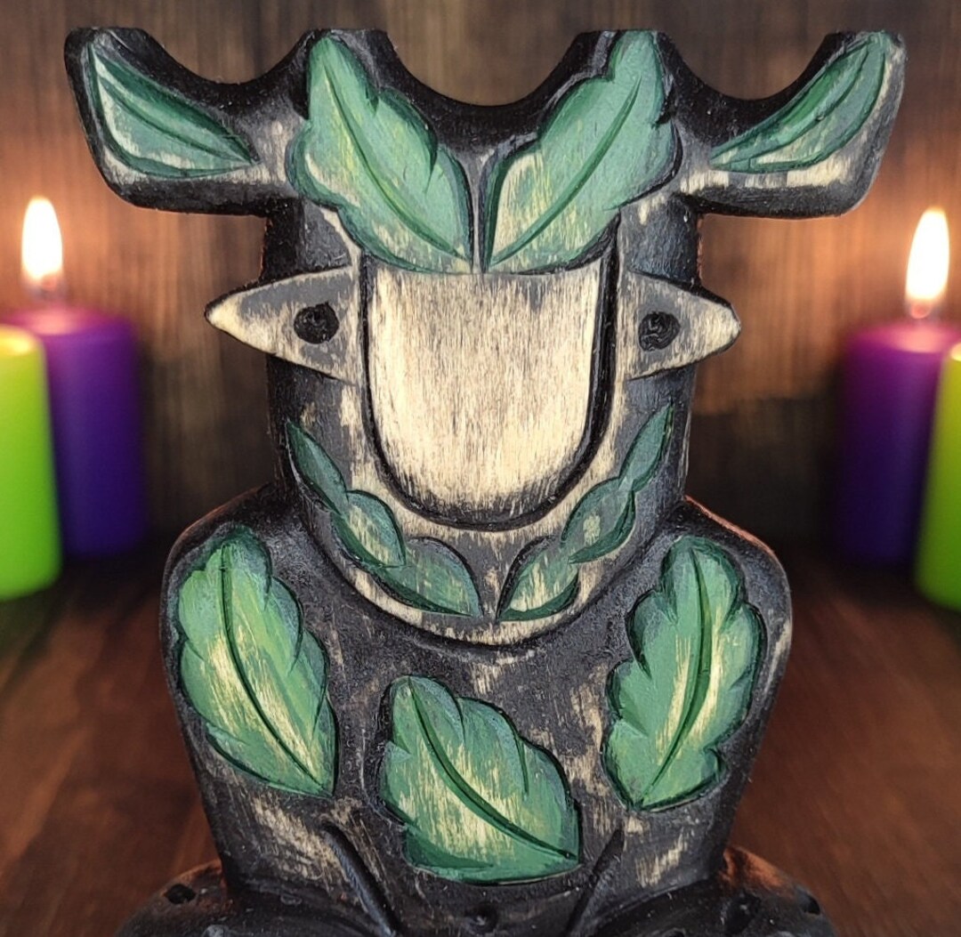 Cernunnos Statue Green Man Horned God Pan Herne the Hunter - Etsy