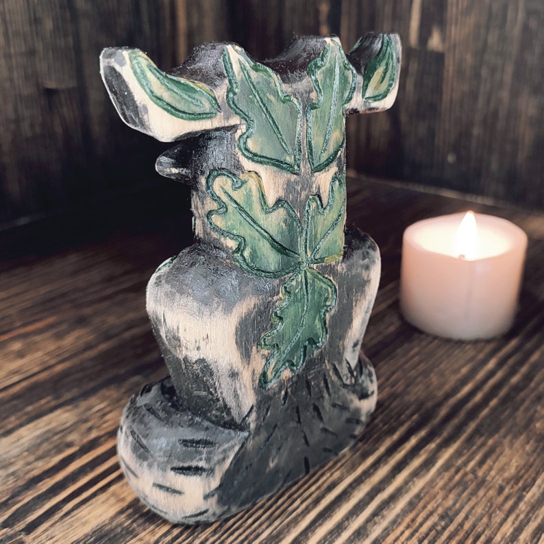 Cernunnos Statue Green Man Horned God Pan Herne the Hunter - Etsy