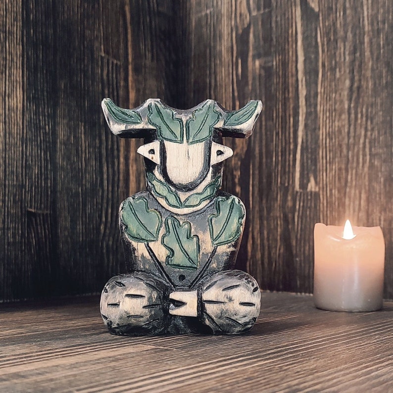 Cernunnos Statue Green Man Horned God Pan Herne the Hunter - Etsy