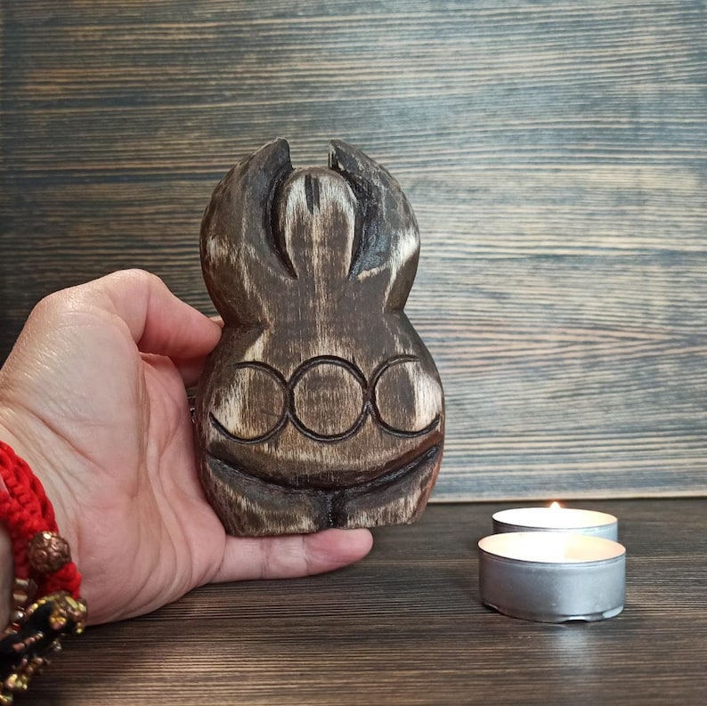 Goddess Statue Moon Phase Art Triple Goddess Figurine Fertility Wiccan ...