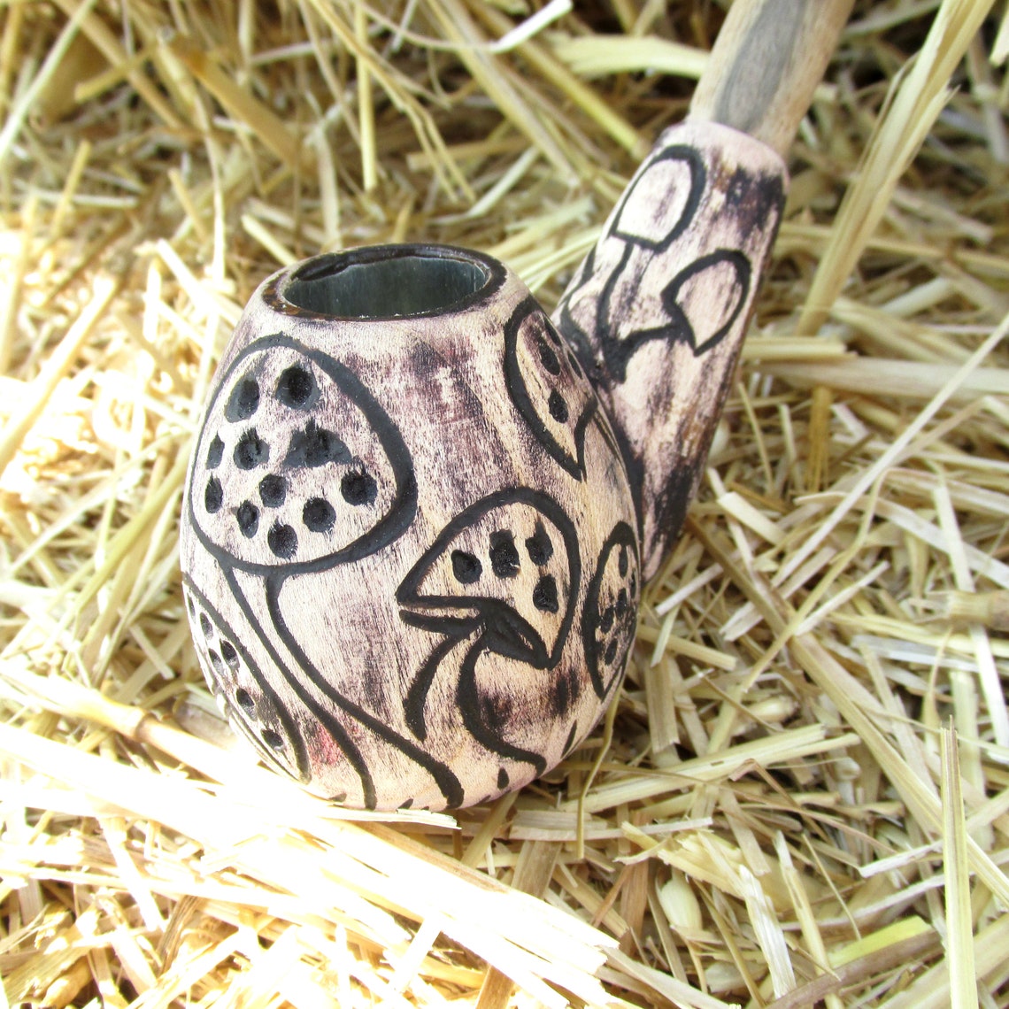Wooden Cute Tobacco Pipe Girly Witch Pipes For Smoking Tabacco Etsy