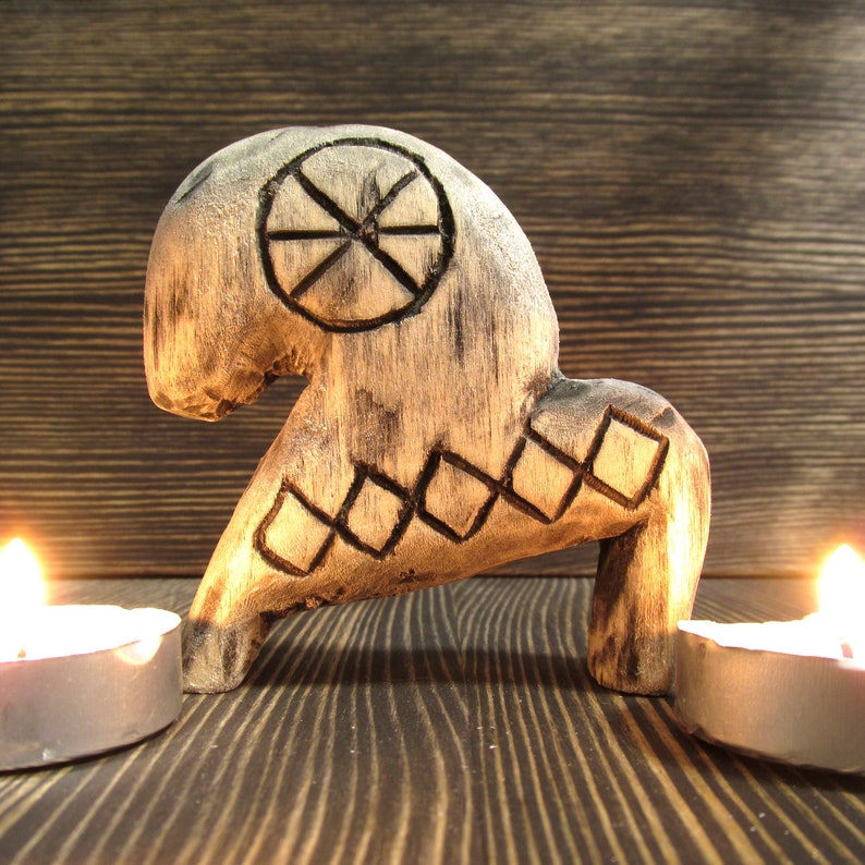Horse Sculpture Sun Solar Cross Odin Slavic Druid Norse - Etsy India