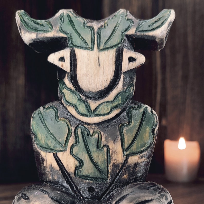Cernunnos Statue Green Man Horned God Pan Herne the Hunter - Etsy
