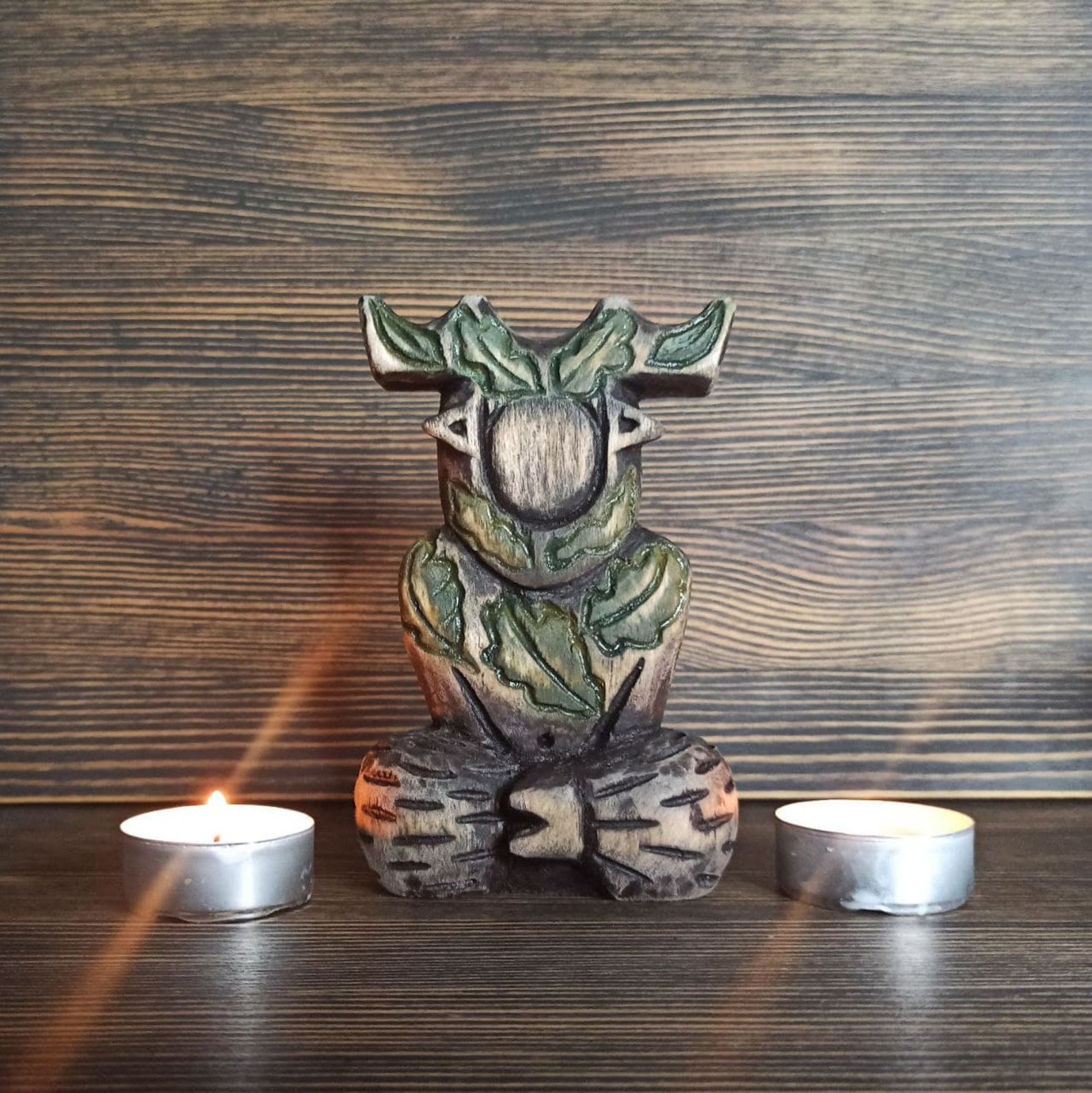 Cernunnos Statue Green Man Horned God Pan Herne the Hunter - Etsy